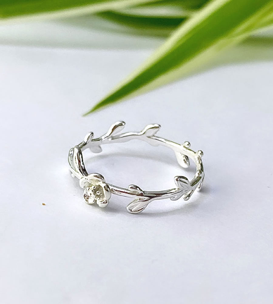 Sterling silver vine ring store