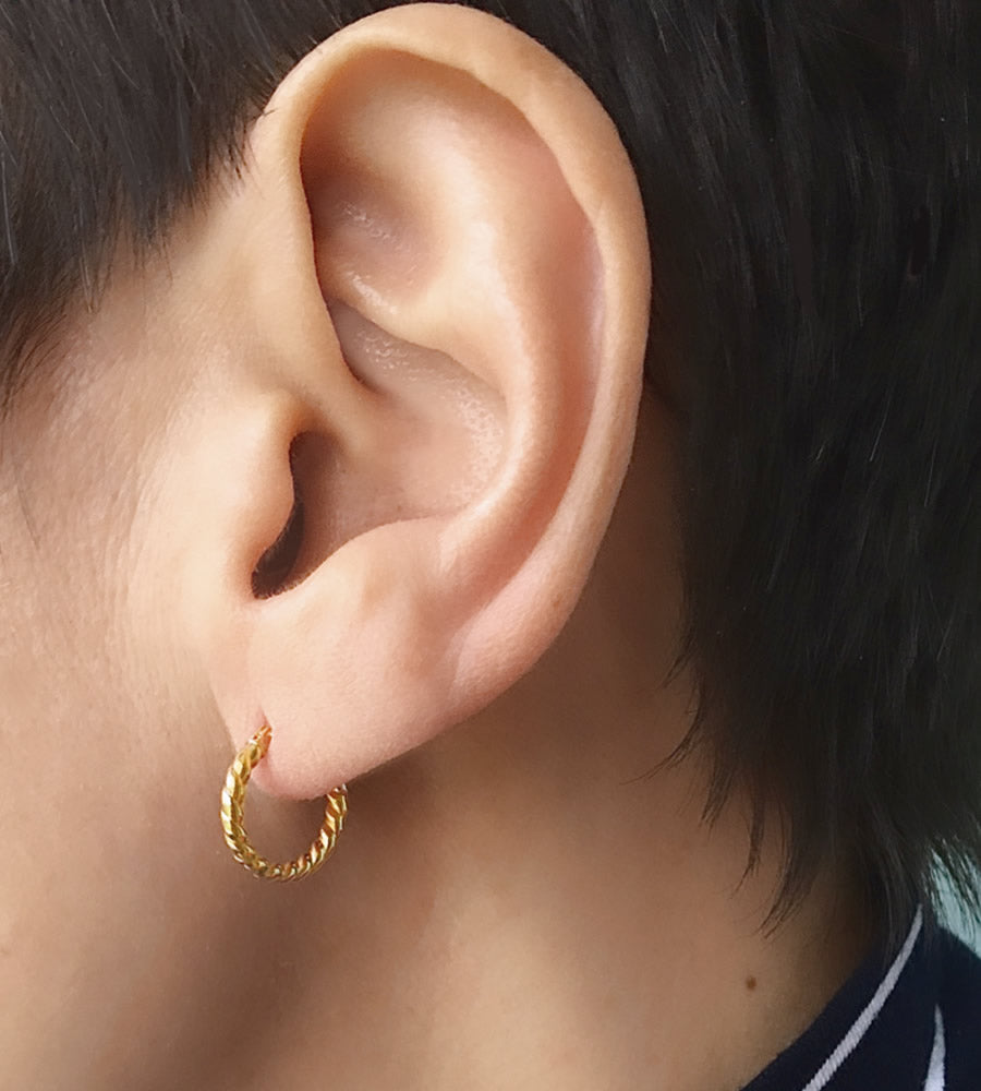 Gold Mini Rope Twist Hoops – Lucy and Jane